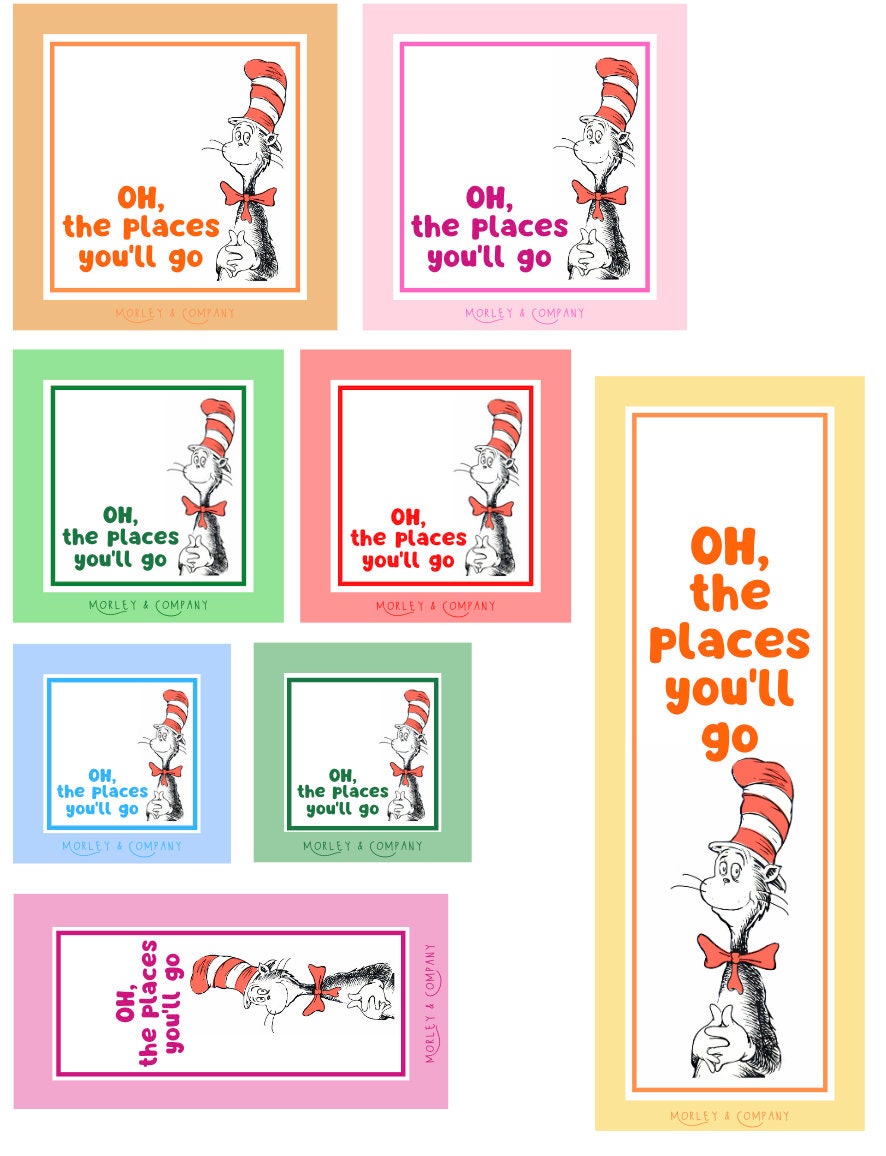 Oh the Places You'll Go Gift Tags: Instant Download - Etsy