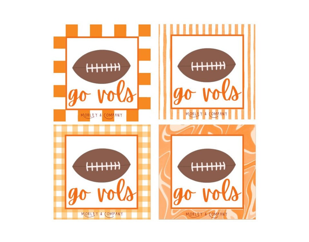Go Vols Football Gift Tags: Instant Download - Etsy