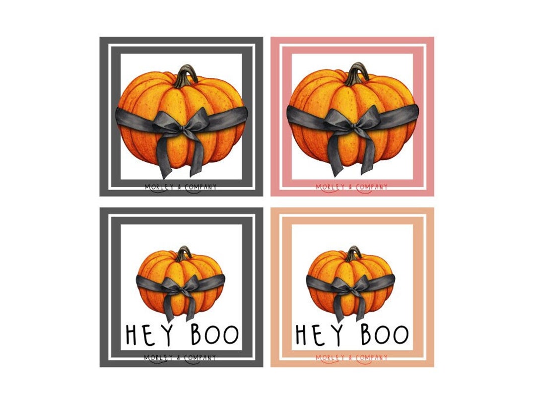 Halloween Hey Boo Gift Tags: Instant Download - Etsy