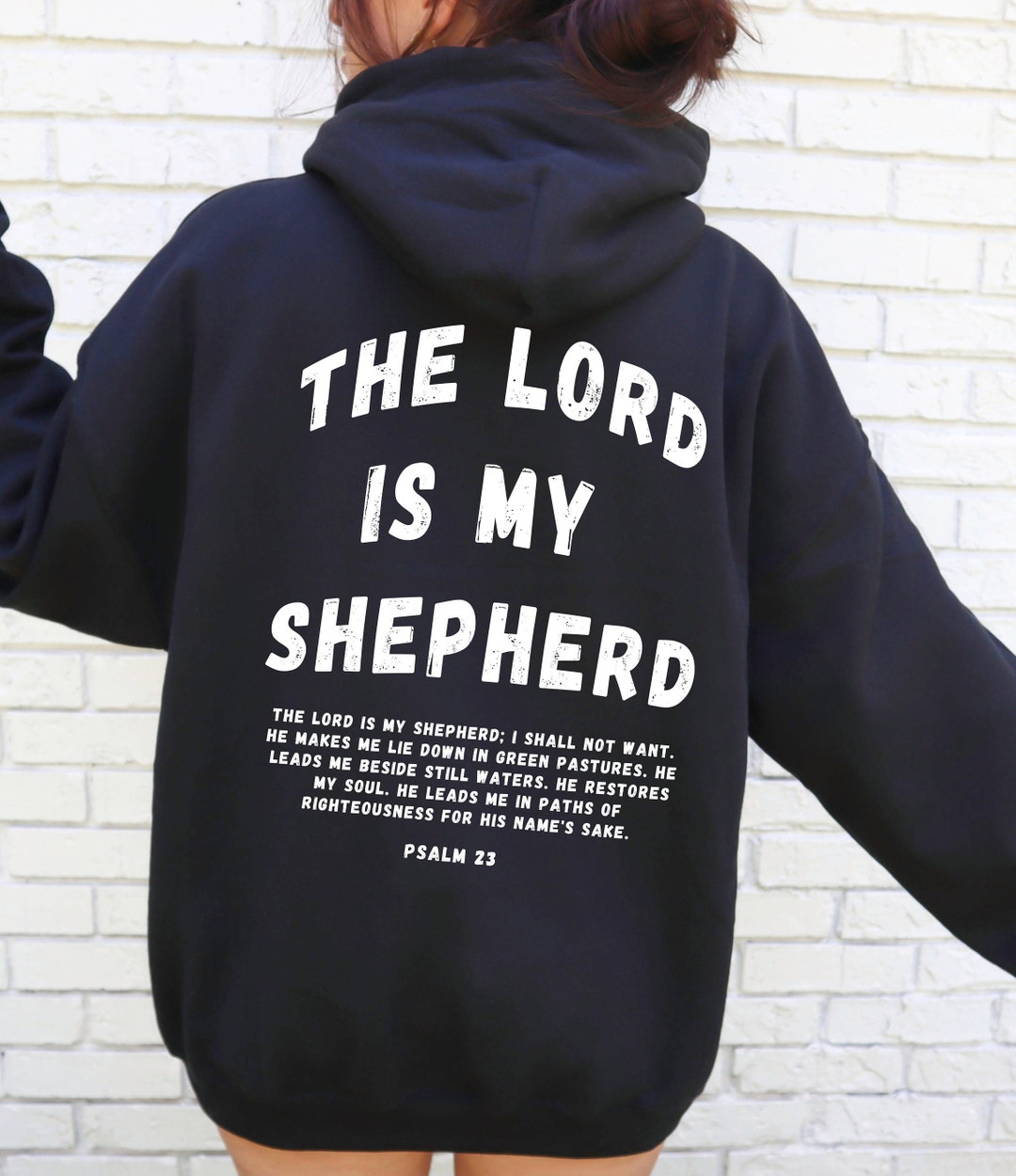 The Lord is My Shepherd Hoodie Psalm 23 Christian Hoodie Aesthetic ...