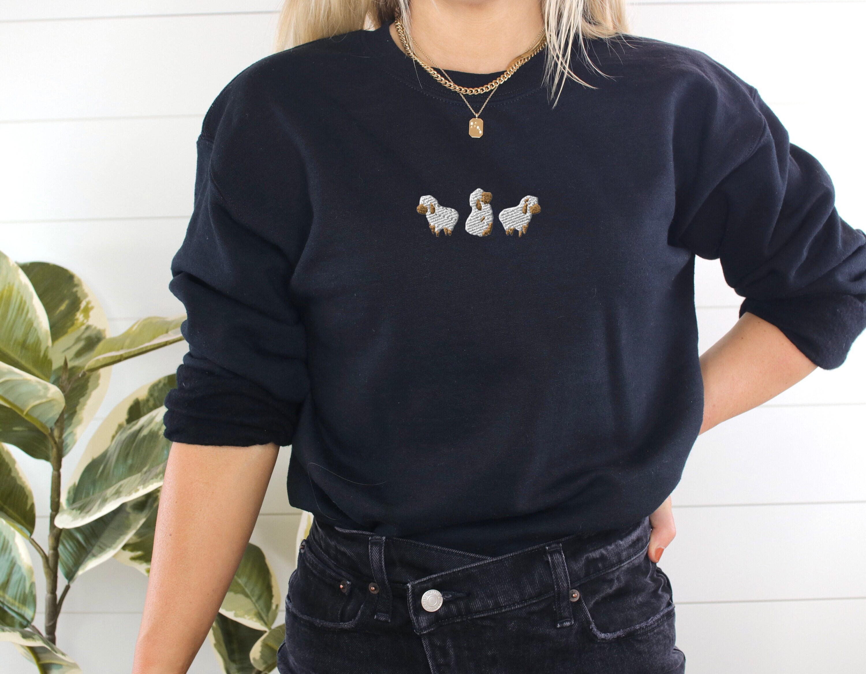 Lost Sheep Embroidered Crewneck: Christian Apparel - Etsy