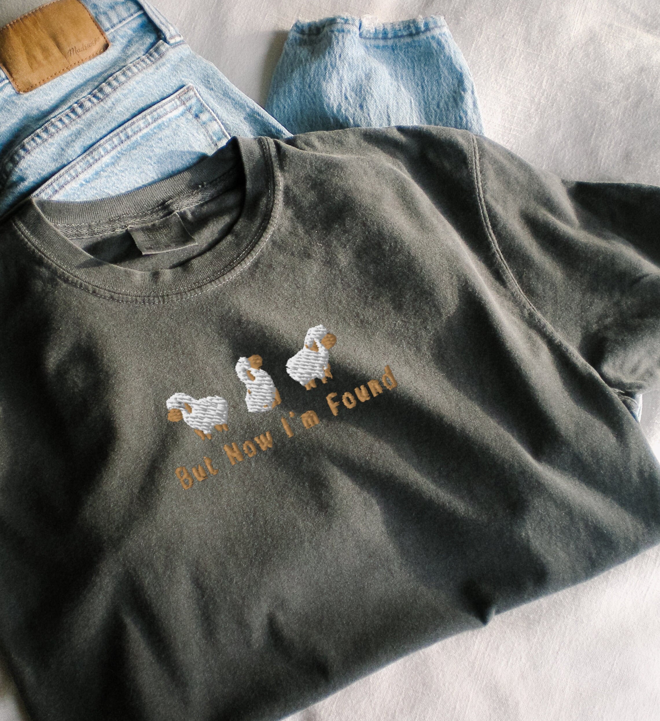 Embroidered Lost Sheep T-shirt: Comfort Colors Christian Tee - Etsy
