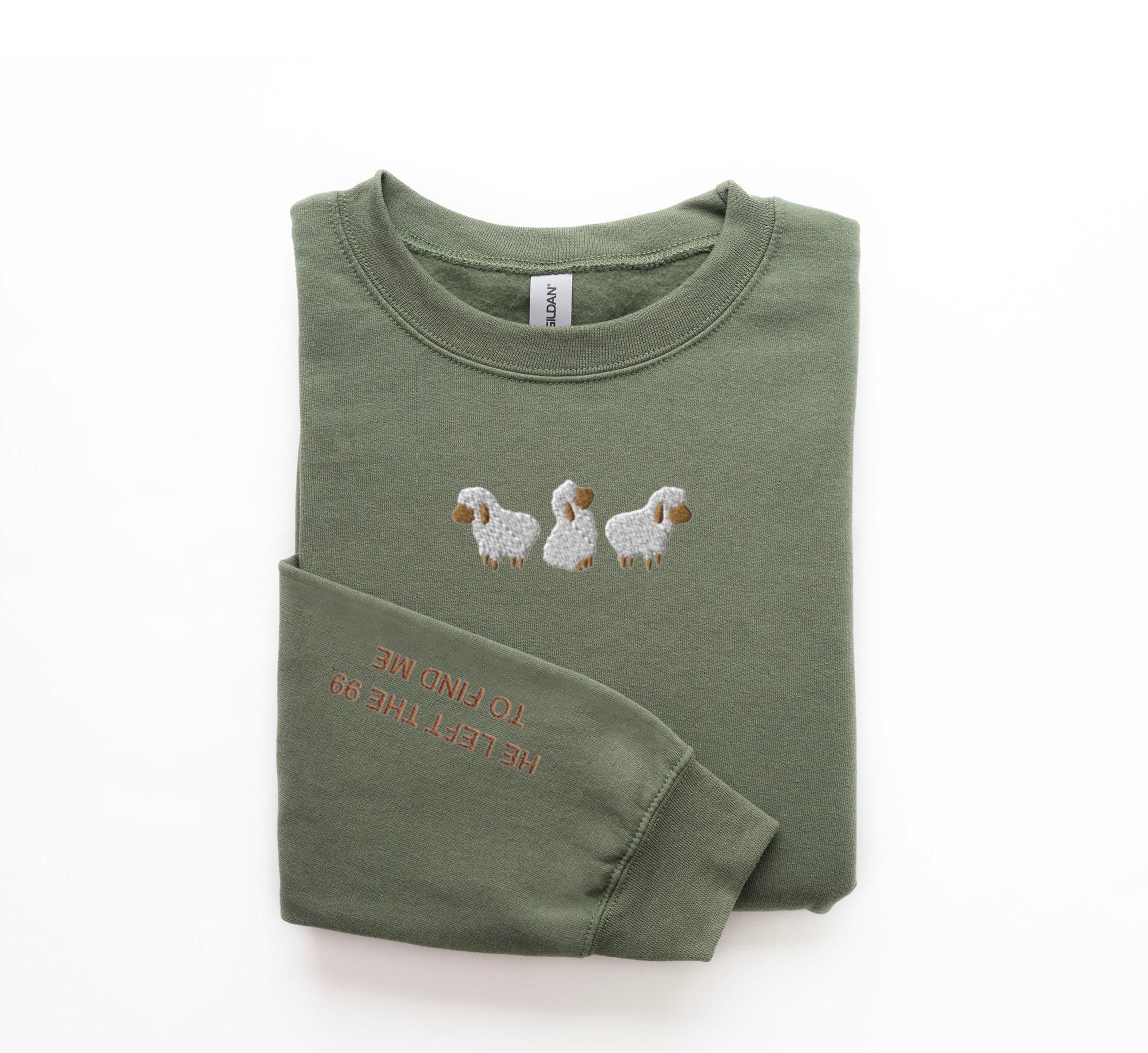 Lost Sheep Embroidered Crewneck: Christian Apparel - Etsy