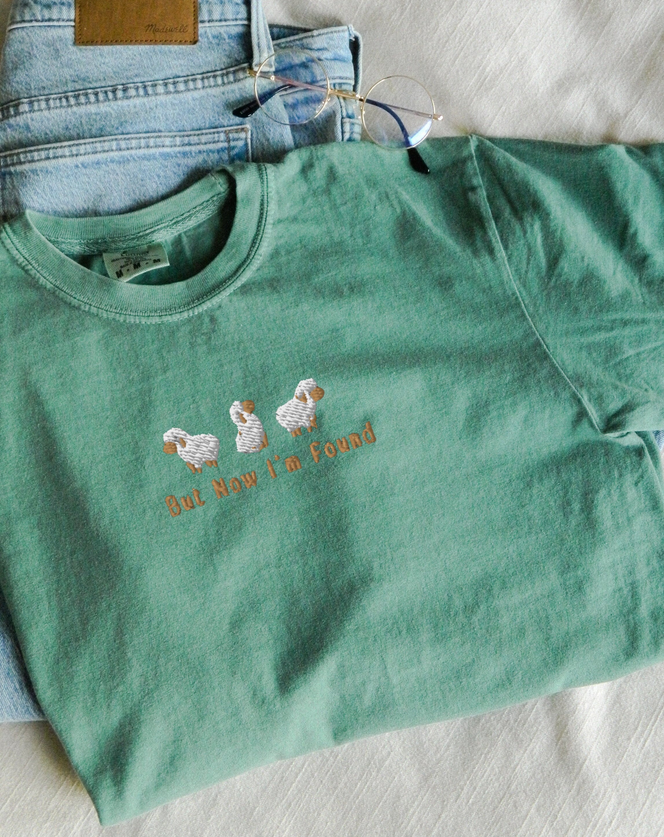 Embroidered Lost Sheep T-shirt: Comfort Colors Christian Tee - Etsy