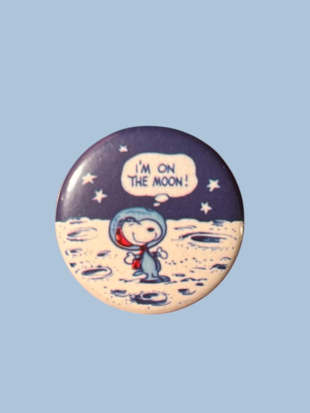 Cute Snoopy Space “i’m on the Moon” Pin Button 1.47" - Etsy UK