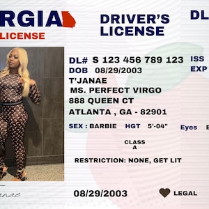 Drivers License Edible Cake Topper Image, Club Poster, Any State ...