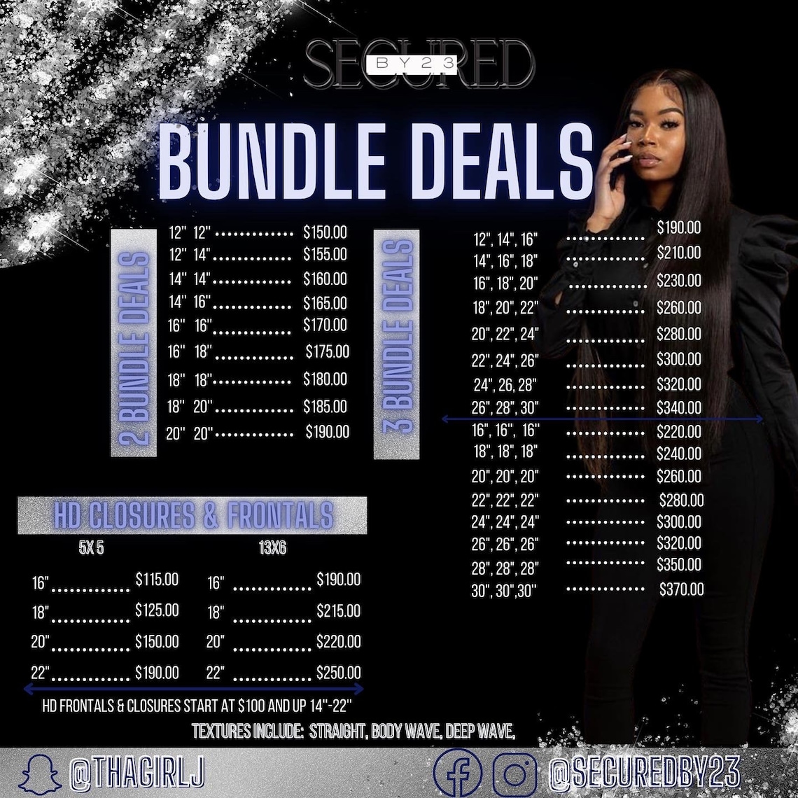 Hair Flyer | Hair Price List | Hair Flyer Template | Bundle Price List ...