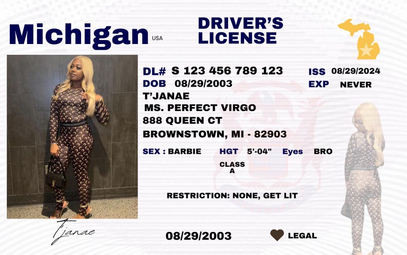 Drivers License Edible Cake Topper Image, Club Poster, Any State ...