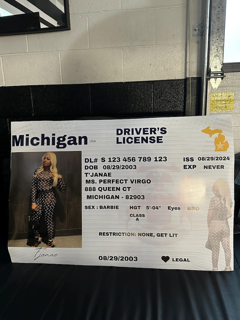 Drivers License Edible Cake Topper Image, Club Poster, Any State ...