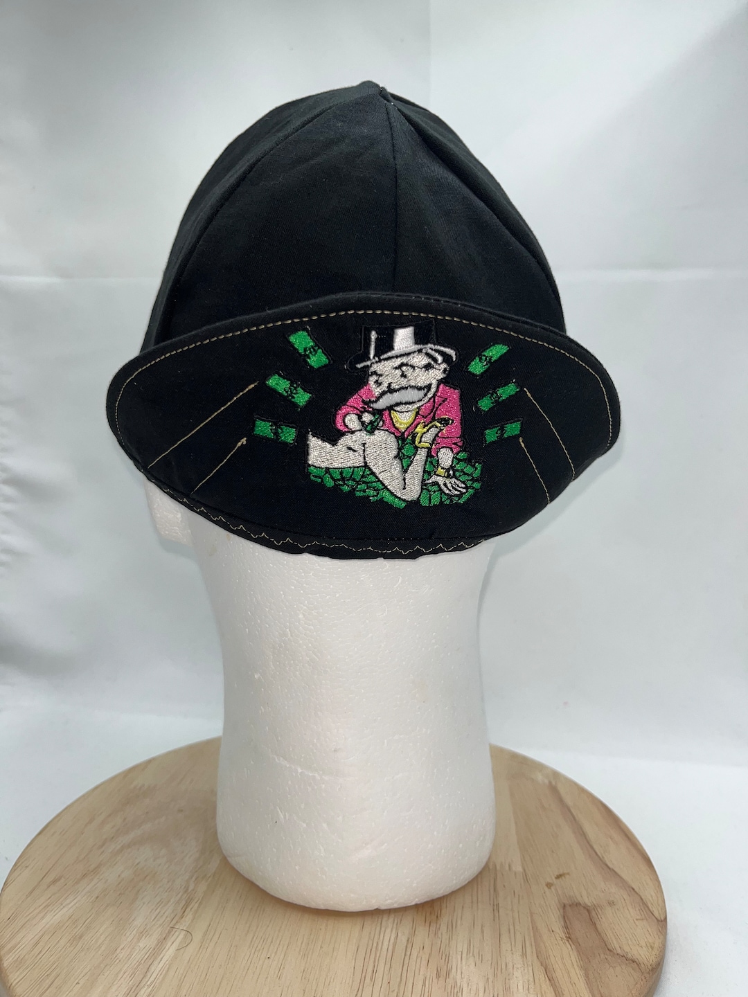 All Black Embroidered Mr. Monopoly Welding Cap | Welding Hat | Kromer ...