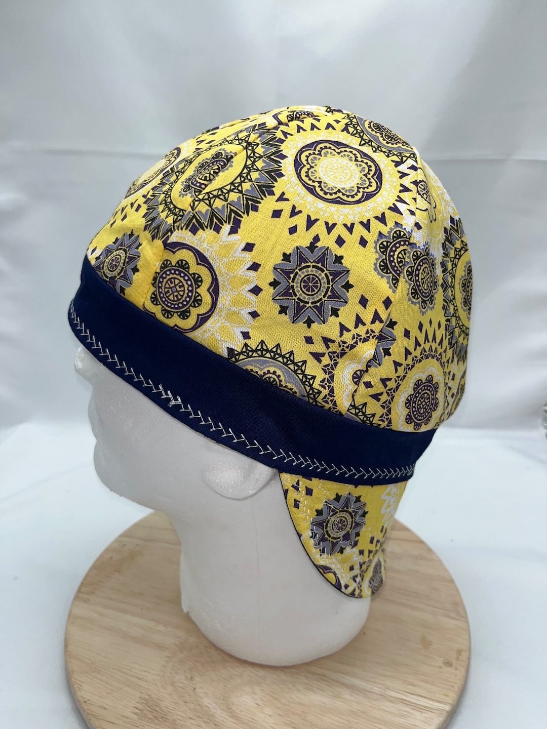 Yellow Floral Reversible Welding Cap | Welding Hat | Welding Gear ...