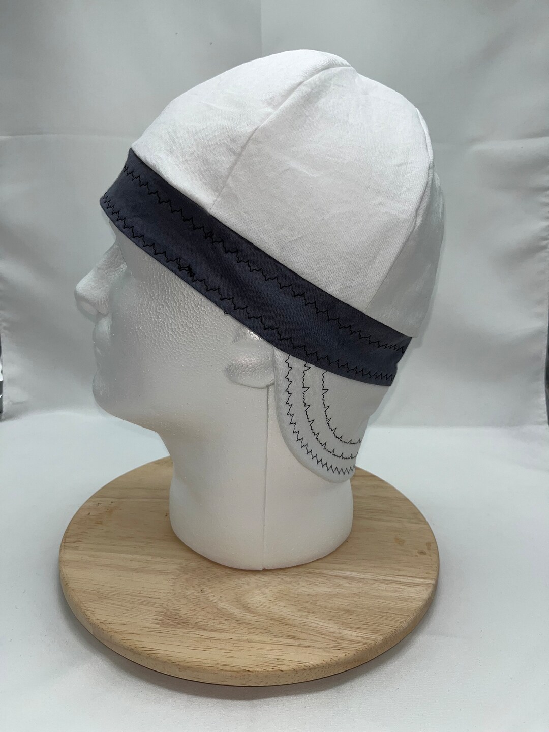 Grey and White Welding Cap | White Hat | Kromer | Welding Hat - Etsy