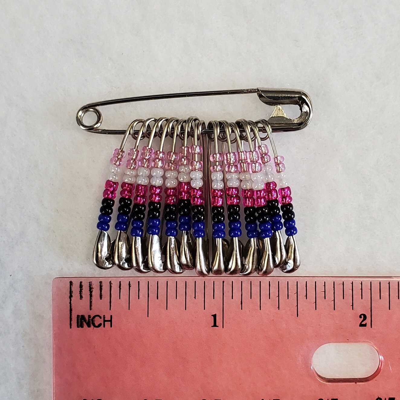 Genderfluid Gender Fluid Pride Flag Beaded Safety Pin Jewelry - Etsy