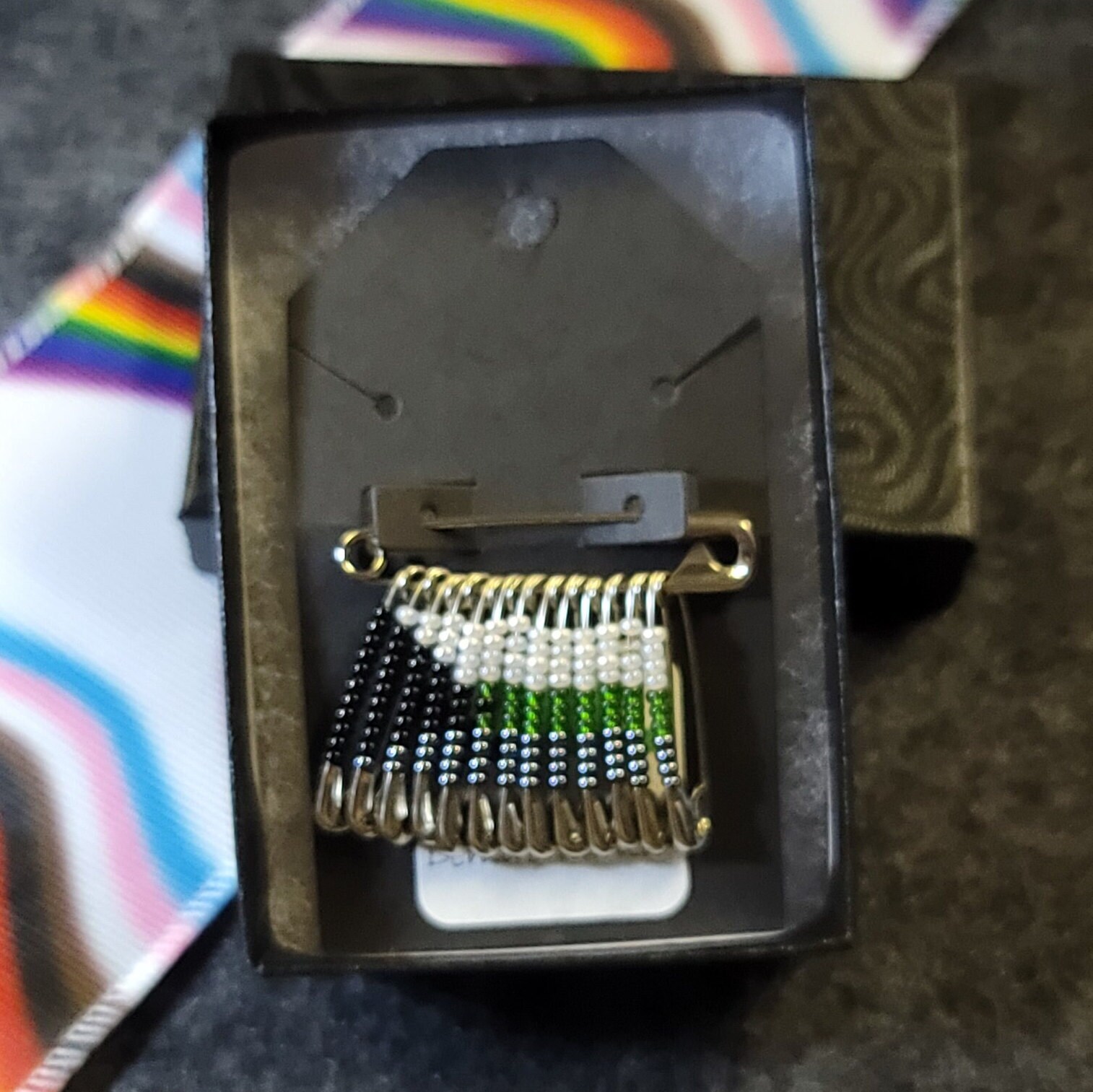 Demiromantic Demi-romantic Pride Flag Beaded Safety Pin Jewelry Gay ...