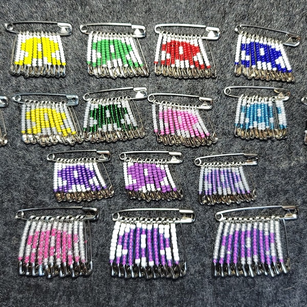 Cancer Ribbon With Safety Pins - Etsy