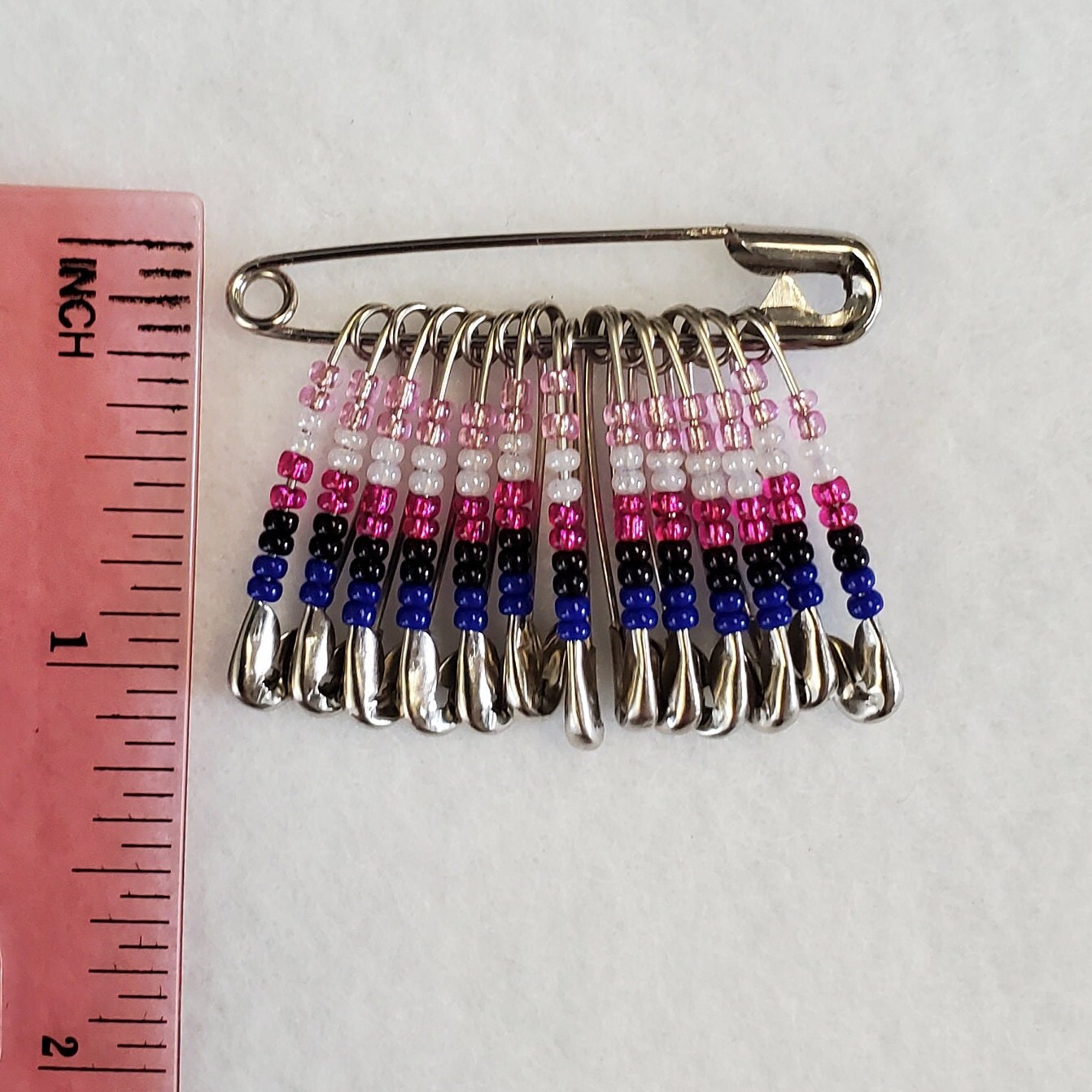 Genderfluid Gender Fluid Pride Flag Beaded Safety Pin Jewelry - Etsy