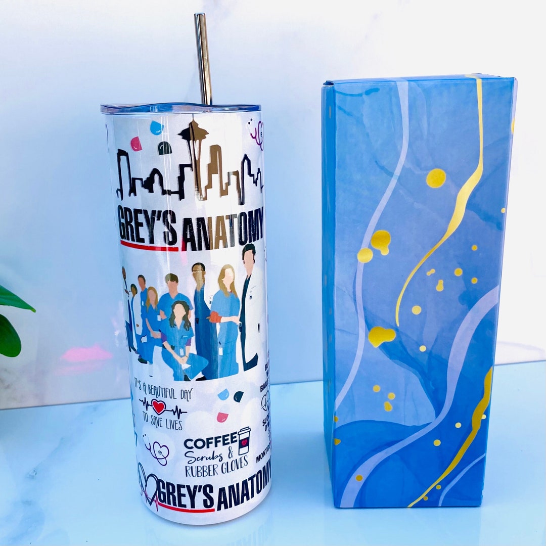 Greys Anatomy Cup, Grey's Anatomy Tumbler, Medical Tumbler, Meredith ...
