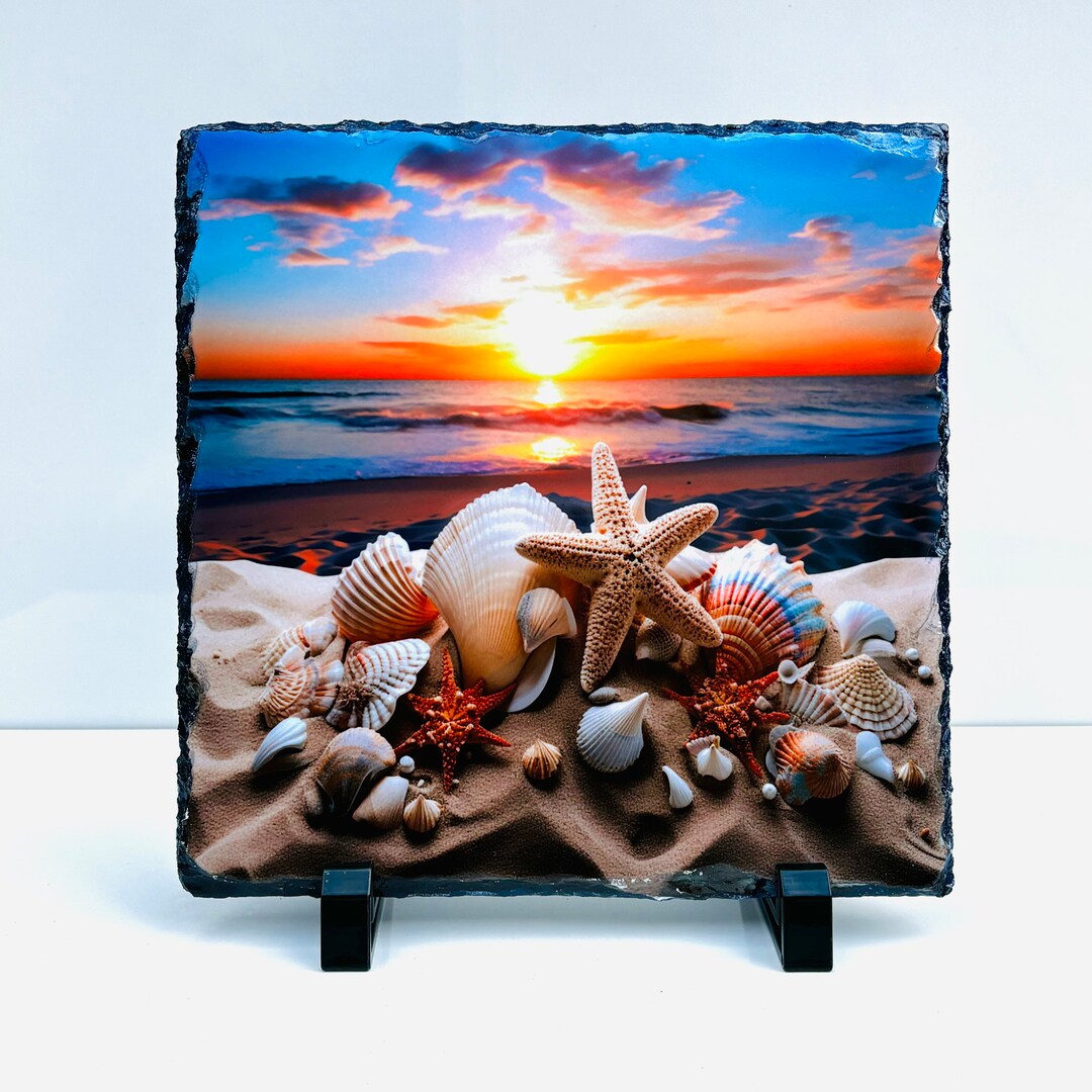 Sunset Beach Photo, Photo Slate, Beach Portrait, Beach Photography ...
