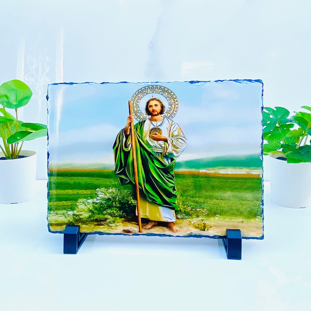 St Jude Catholic Gift, San Judas Tadeo, Religious Plaque, Saint Jude ...