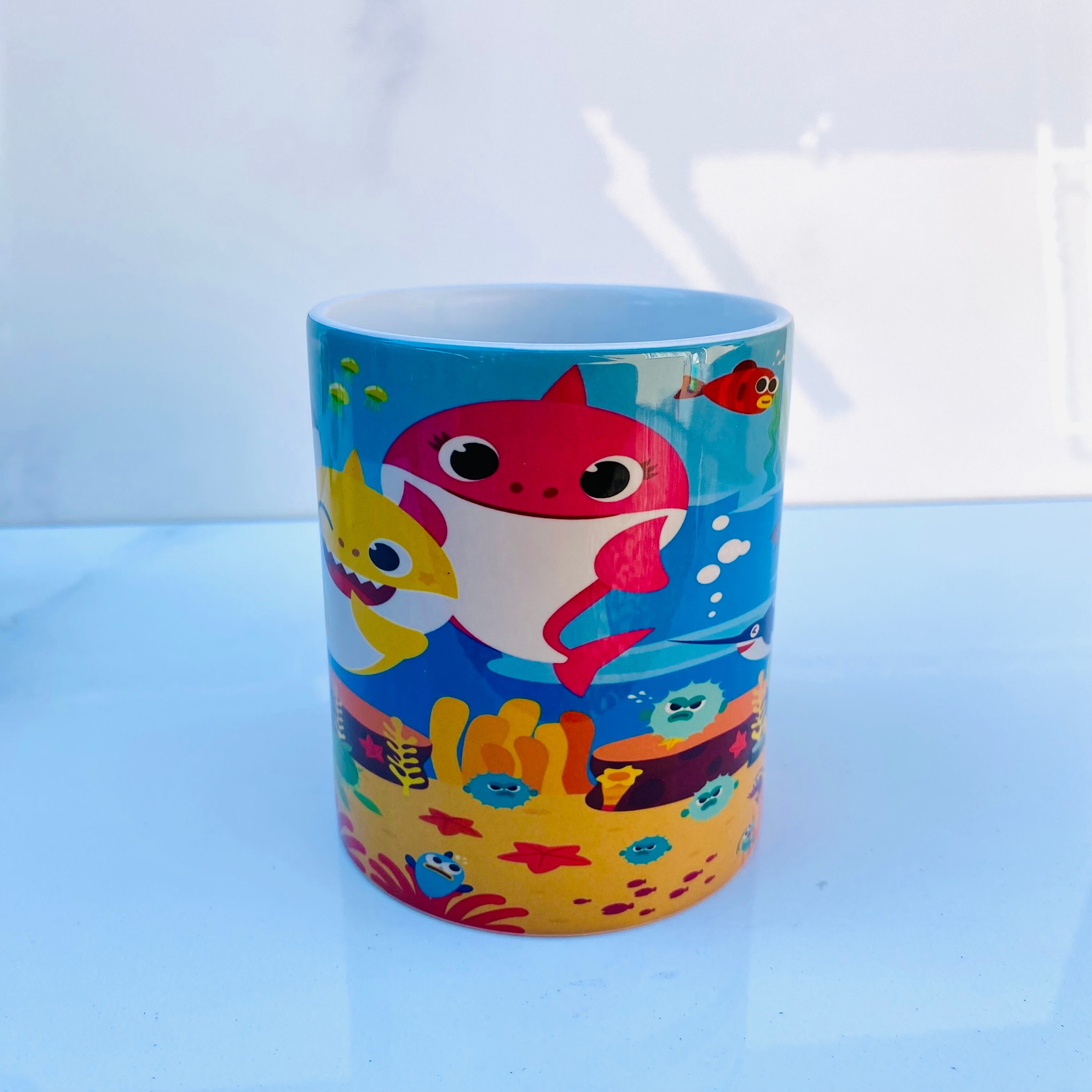 Baby Shark Mug, Baby Shark Cup, Kids Mug Gift, Baby Shark Birthday Gift ...