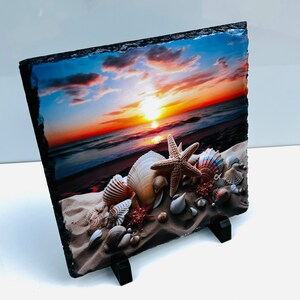 Sunset Beach Photo, Photo Slate, Beach Portrait, Beach Photography ...
