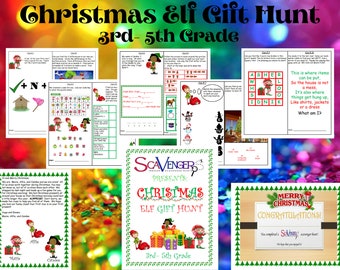 Christmas Lights Scavenger Hunt Printable Game With Deer Antlers ...