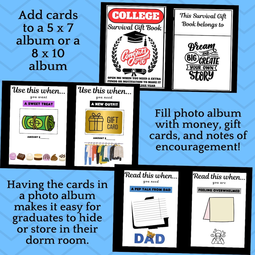 Printable Graduation Gift Card Book - Etsy