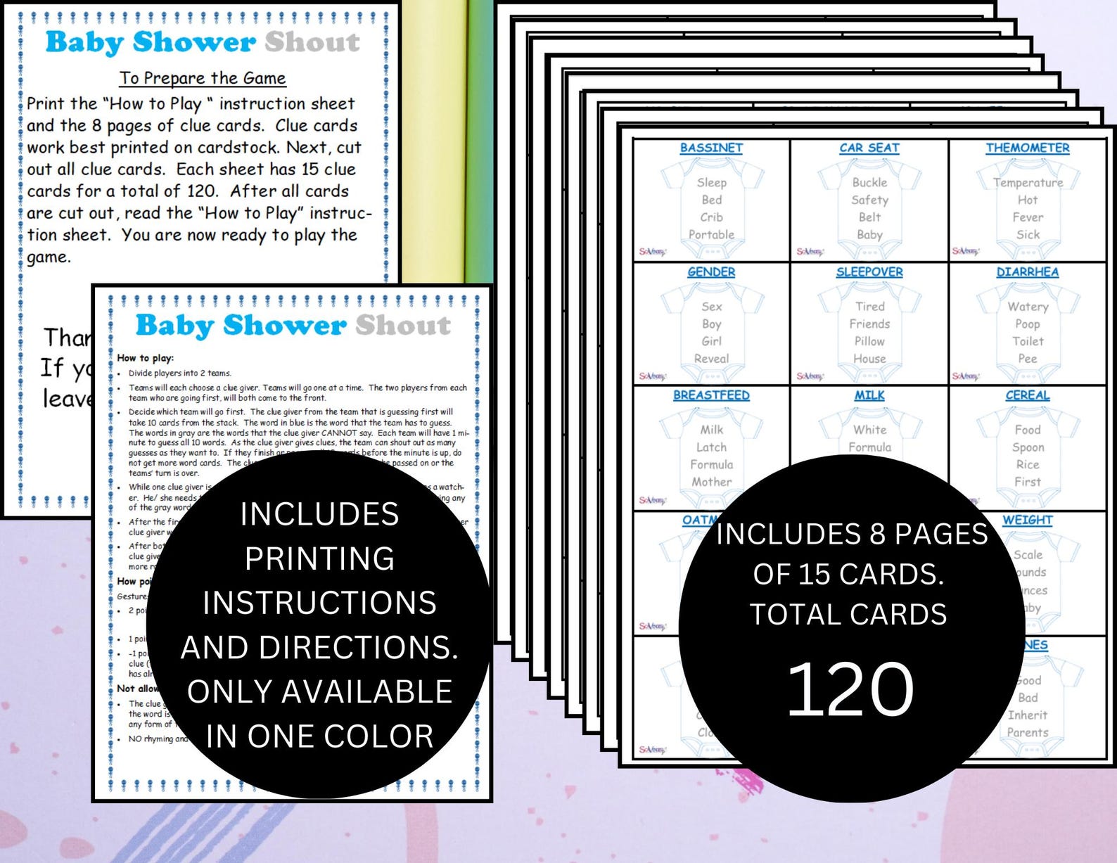 Baby Shower Game Bundle - Etsy