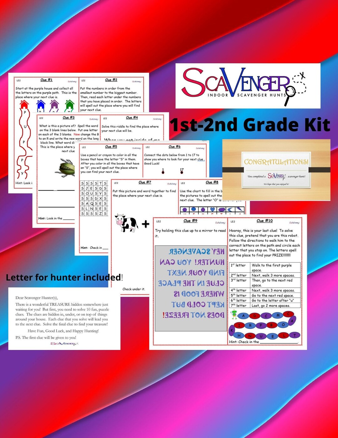 1st-2nd Grade Scavenger Hunt - Etsy