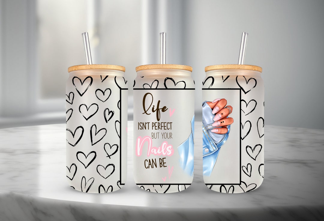 16oz Libbey Glass Can-sublimation Design-cute and Trendy - Etsy