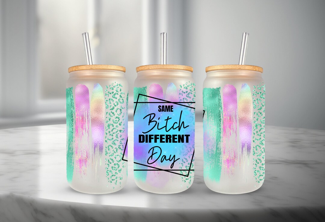 16oz Libbey Glass Can-sublimation Design-cute and Trendy Cups-sarcastic ...