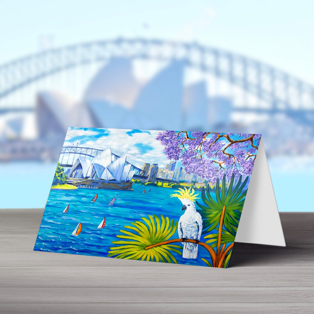 Sydney Opera House Greeting Card With Pearl Envelope, A6 Greeting Cards ...