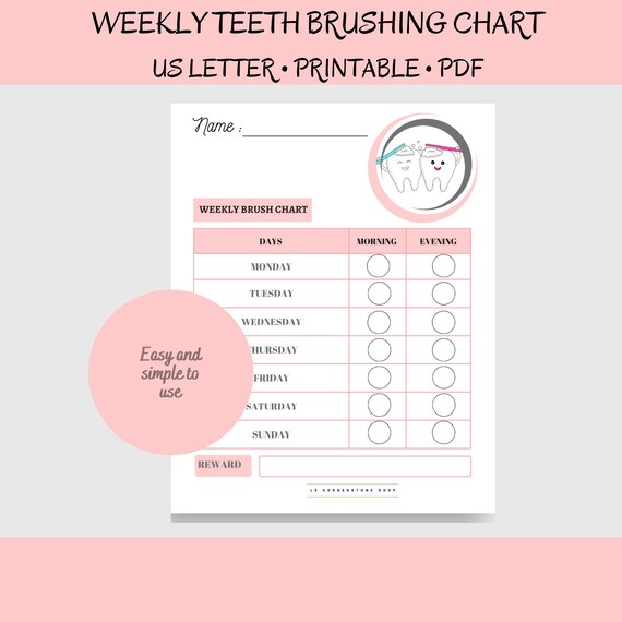 TEETH BRUSHING CHART - Etsy