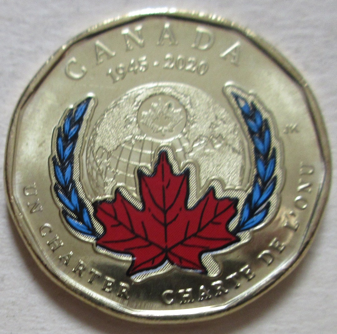 2020 Canada 75th Anniversary United Nation One Dollar Loonie. UNC One ...