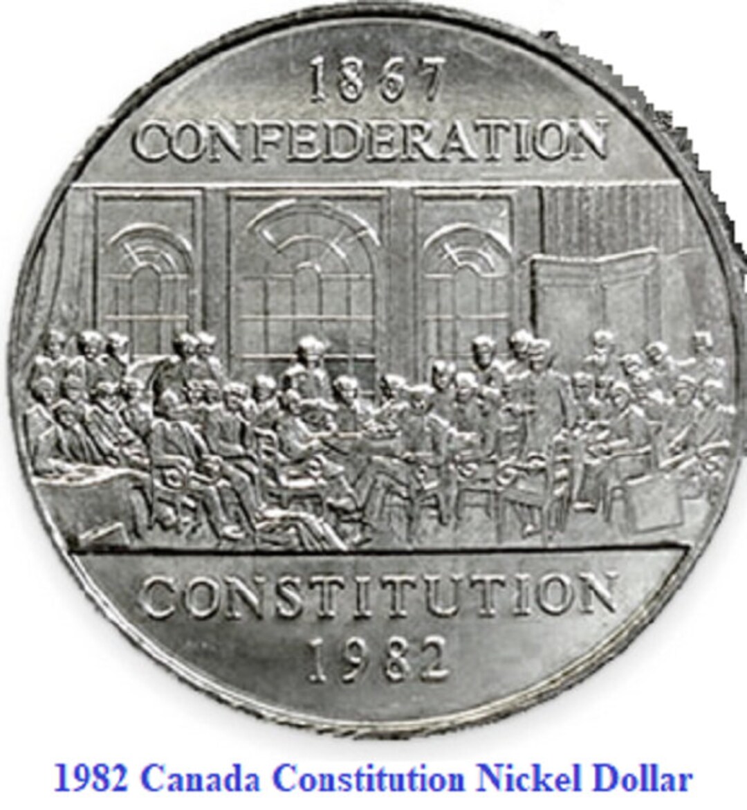 1982 Canadian Constitution One Dollar Coin. Mint Conditioned UNC ...