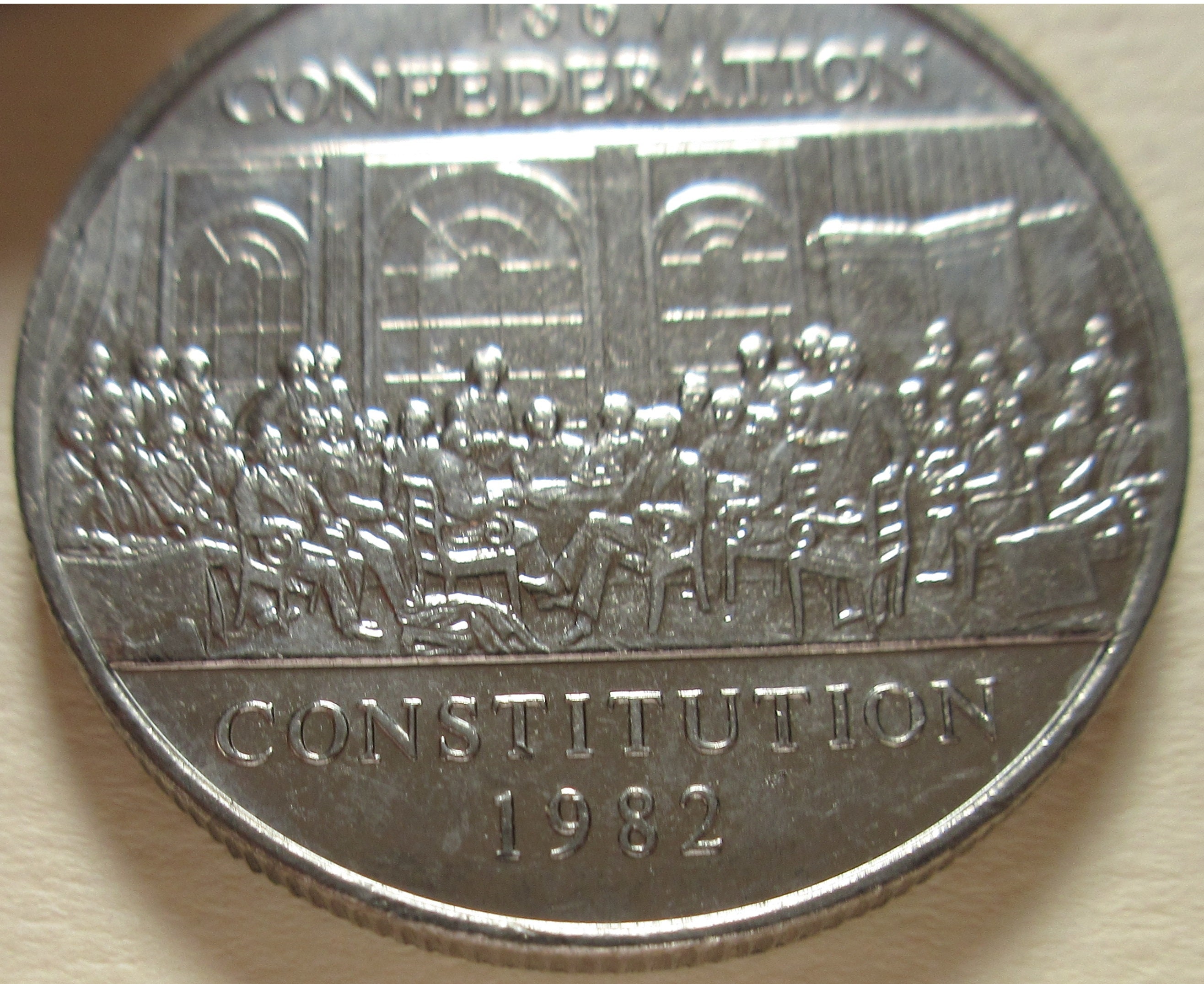 1982 Canadian Constitution One Dollar Coin. Mint Conditioned UNC ...