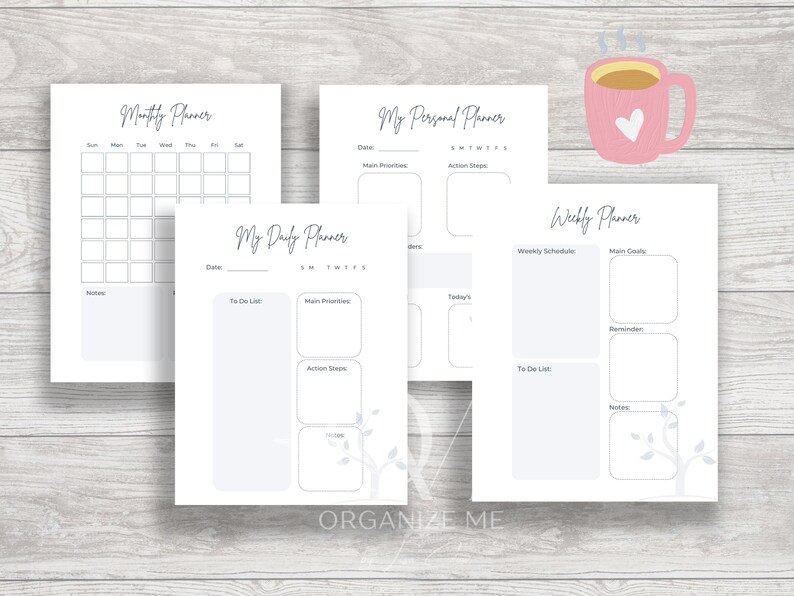 Personal Printable Planner - Planner Inserts, Binder, Life Organizer ...