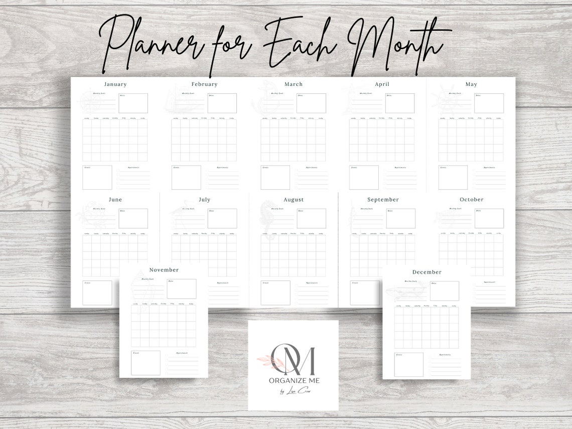 Nautical Printable Planner ADHD Bundle Printable ADHD Planne Adhd ...