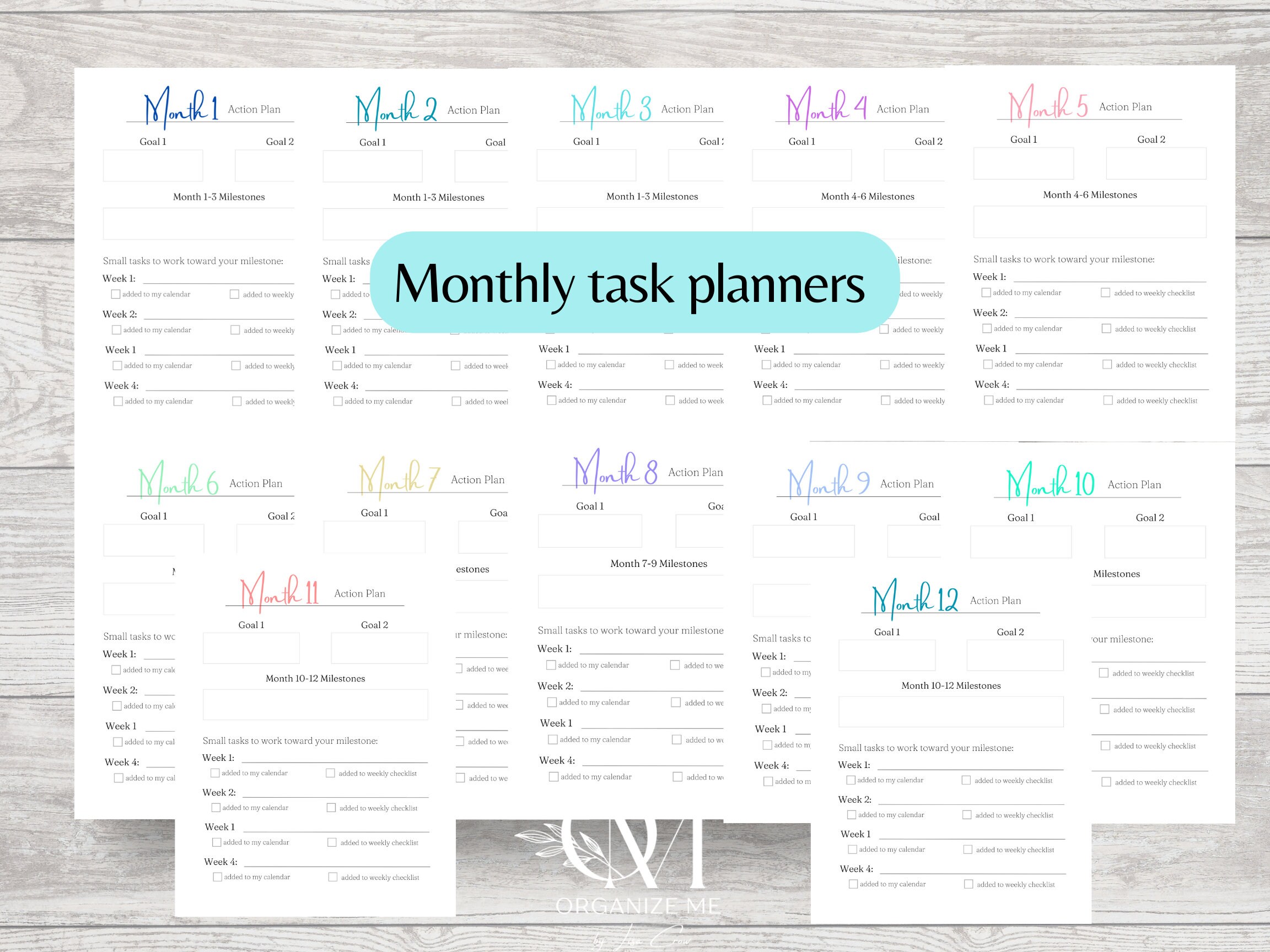 Goal Planner Bundle, Goals Tracker, Goal Setting Kit, Monthly Tasks ...