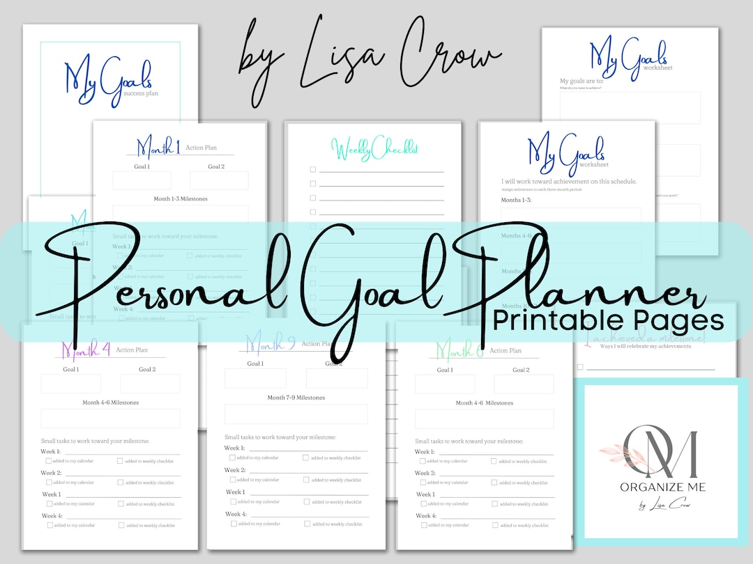 Goal Planner Bundle, Goals Tracker, Goal Setting Kit, Monthly Tasks ...