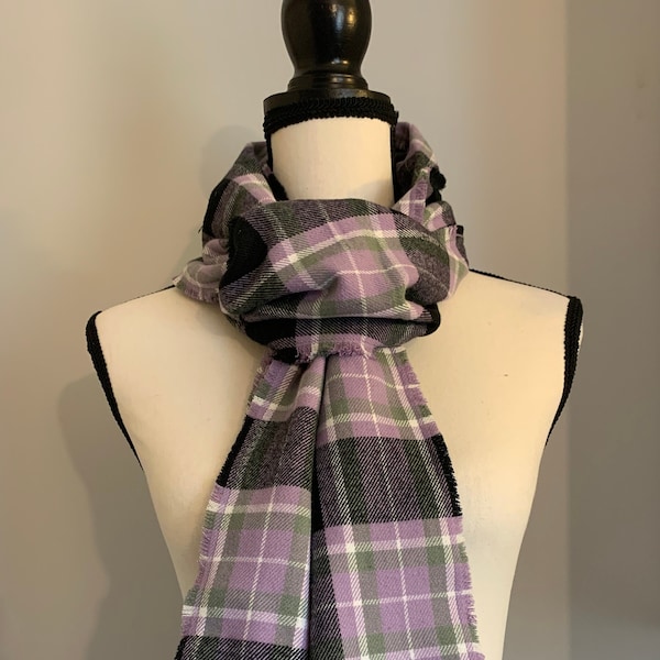 Purple Plaid Scarf - Etsy