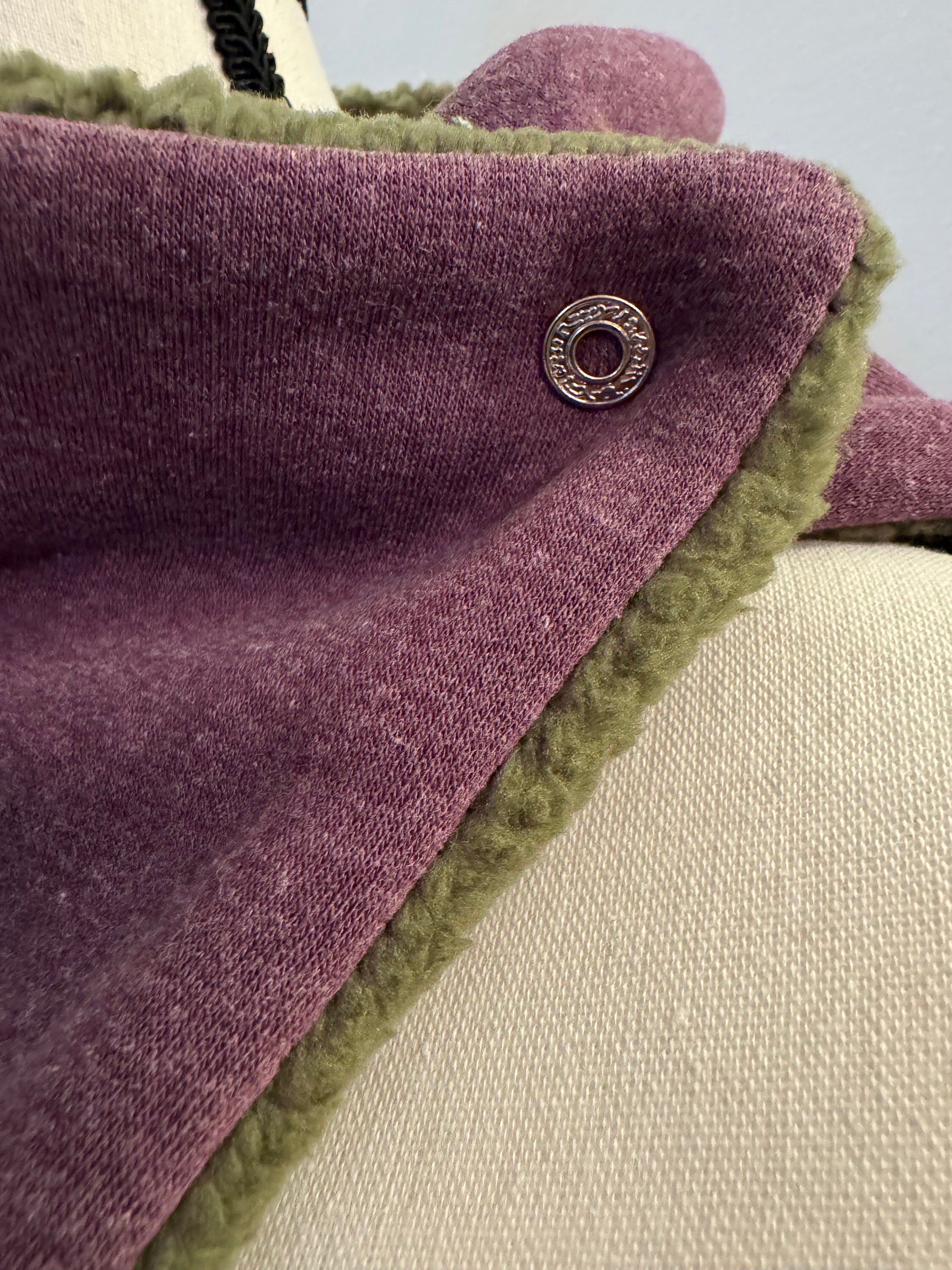 Purple Stretch Knit & Sherpa Fleece Neck Scarf, Neck Scarf, Neck Warmer ...