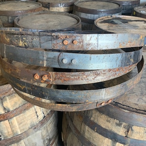 Whiskey Barrel Hoops, Barrel Bands, Barrel Rings, Authentic Metal Hoops ...