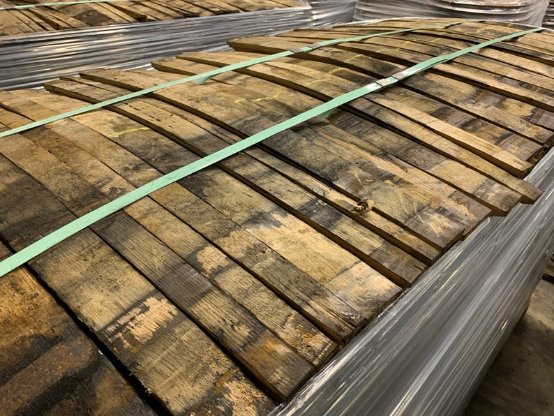 Bourbon Barrel Staves - 5 Square Foot Bundle - Wall Covering and ...