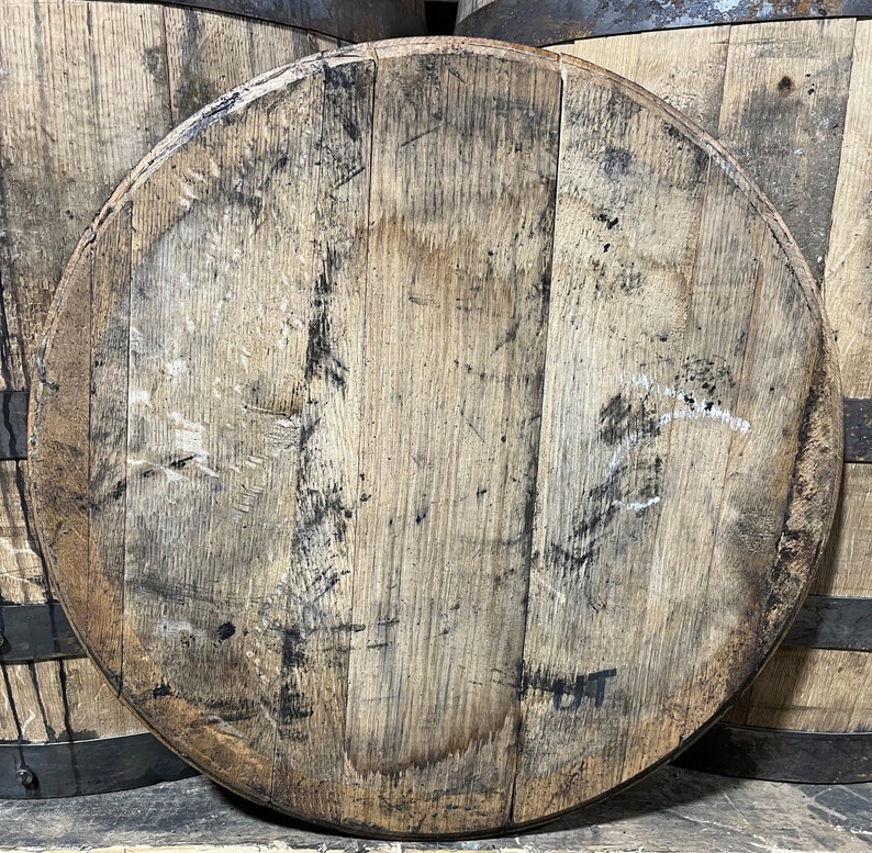 Bourbon Barrel Head Authentic Whiskey Barrel Top Raw / - Etsy