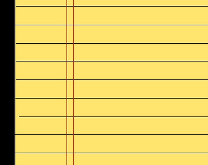 Yellow Legal Pad Digital Template - Etsy
