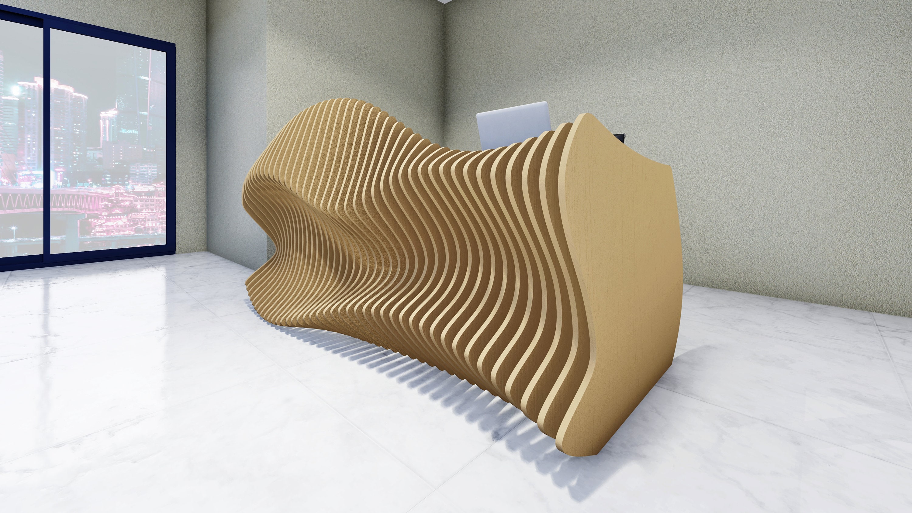 Parametric Interior Office Desk 02 Digital Files CNC - Etsy