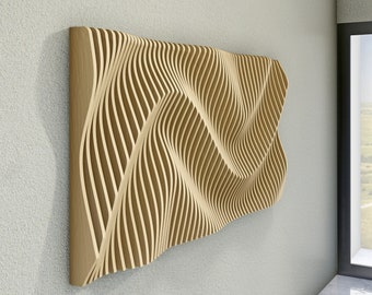 Parametric Wall Art Decor,wavy Pattern,design for Home Office and ...