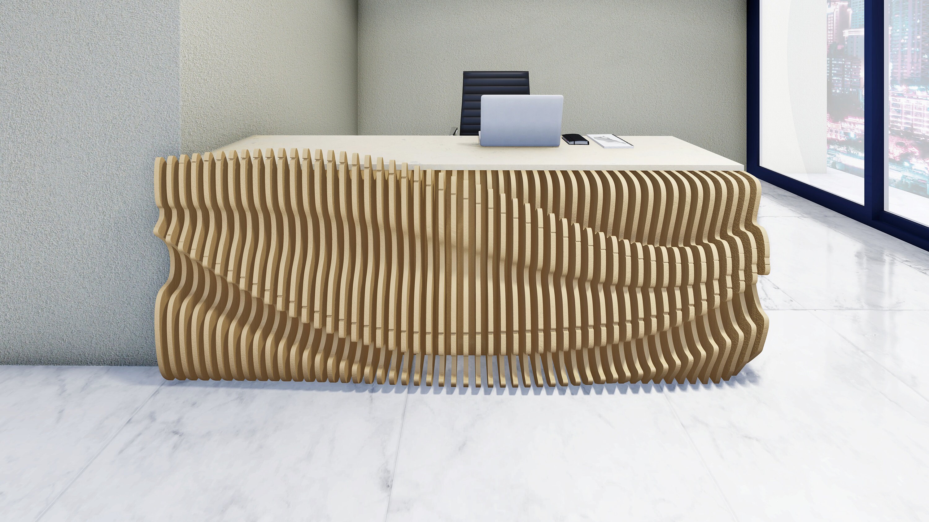 Parametric Interior Office Desk 01 - Digital Files CNC - Etsy