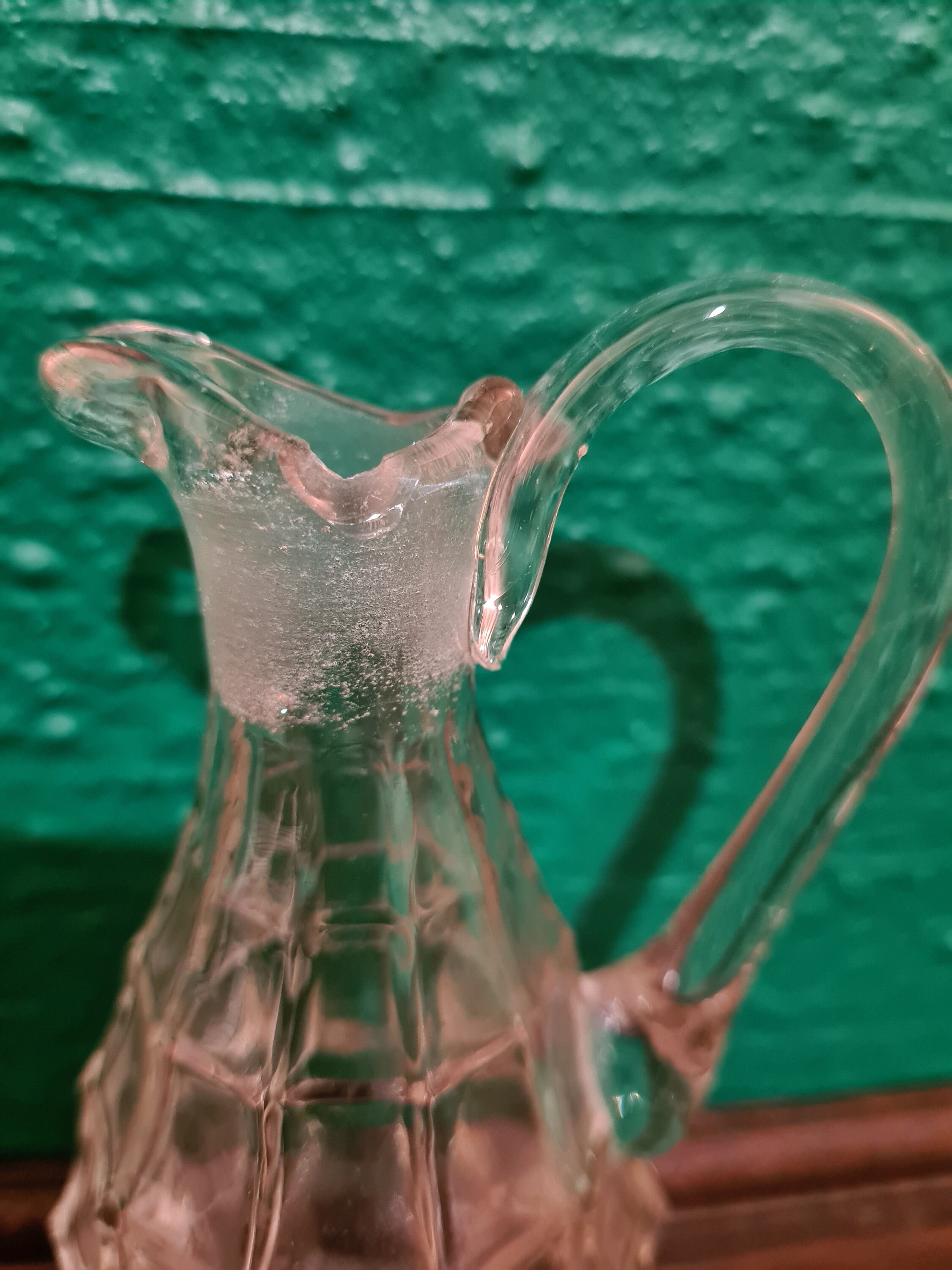 Small Pressed Glass Jug With Glass Stopper - Etsy Australia